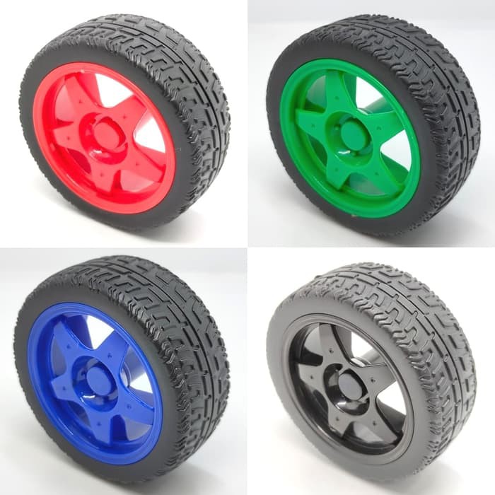 Jual Roda Robot Smart Car Wheel Ban 65mm High Quality Roda Motor ...