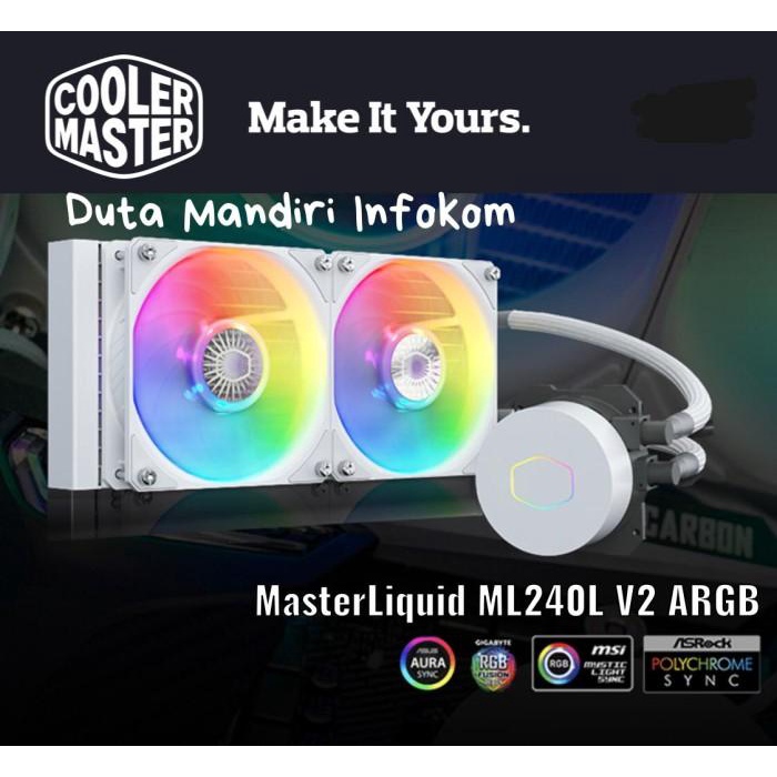 Jual Cooler Master MasterLiquid ML240L V2 ARGB White AIO Liquid CPU ...