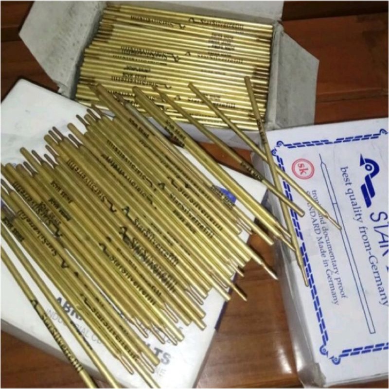 Jual PEN SILVER / PEN PUTIH ISI 10 PCS / PEN POLA BAHAN / PEN BESI ...