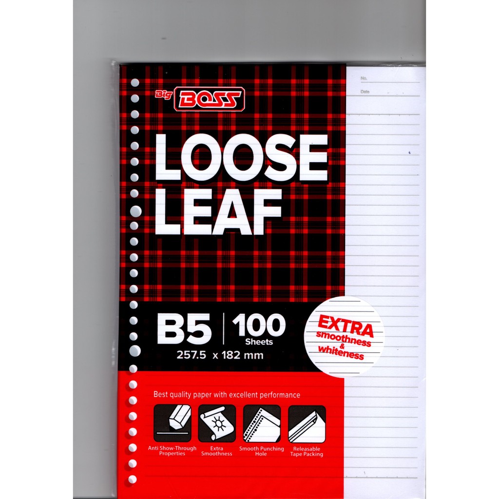Jual Loose Leaf B5 100 Lembar bergaris | Shopee Indonesia