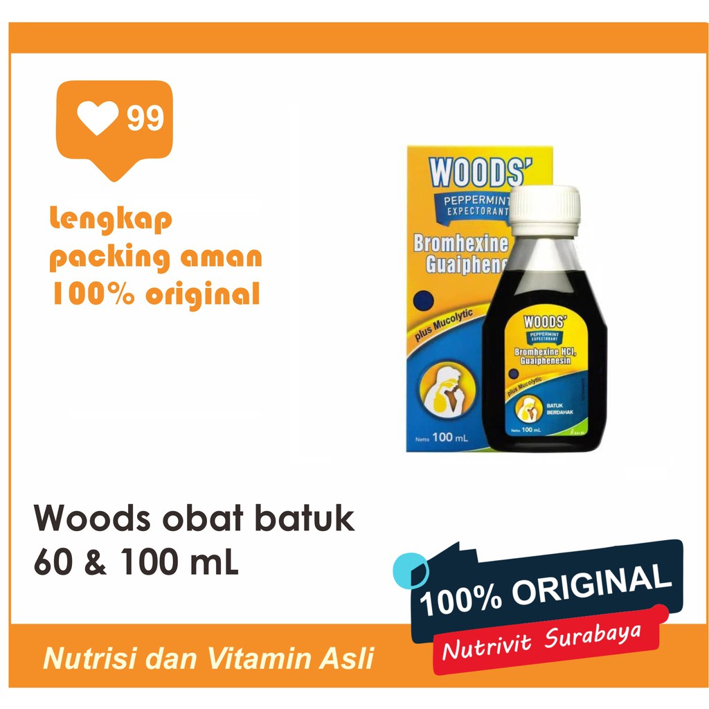 Jual WOODS OBAT BATUK EXPECTORAN & ANTITUSSIVE | Shopee Indonesia