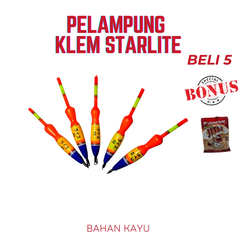 Jual PELAMPUNG / KUKUMUL PANCING IKAN KLEM STARLITE MIRIP EXORI BELI 5 ...