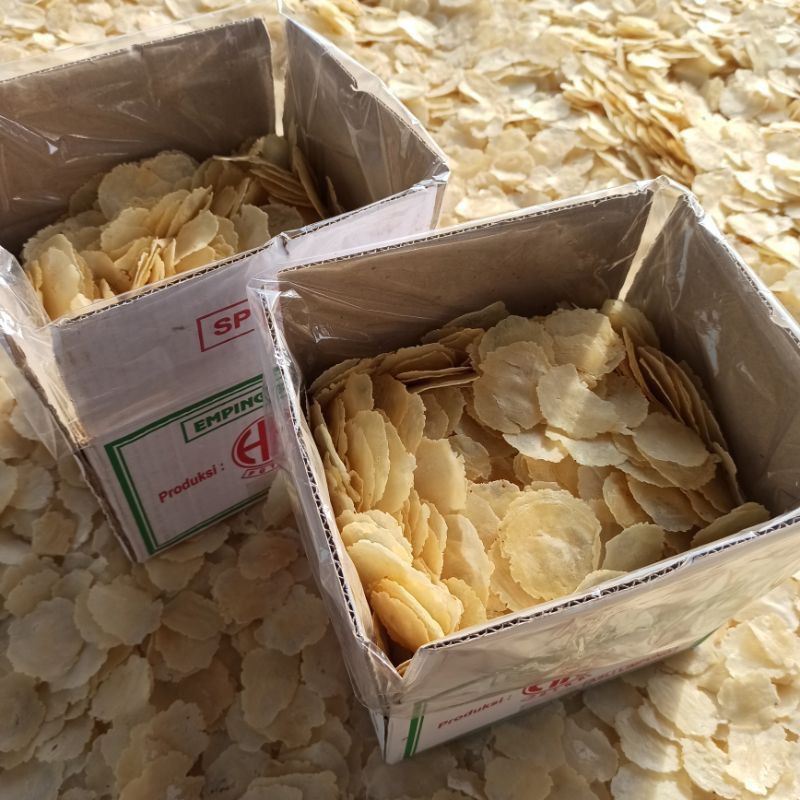 Jual Emping Melinjo asli limpung Super kemasan dus 1kg | Shopee Indonesia