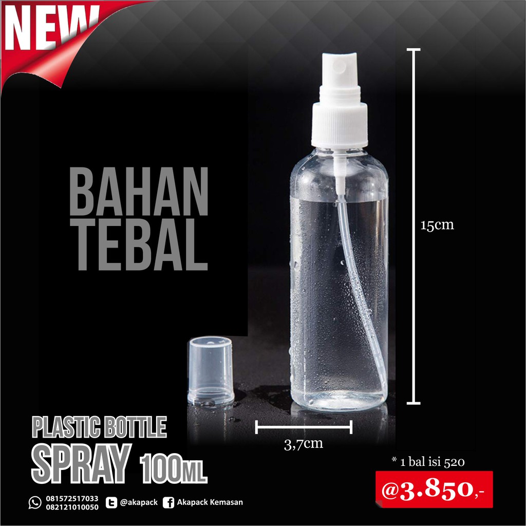 Jual botol spray 100ml botol hand sanitizer 100ml | Shopee Indonesia