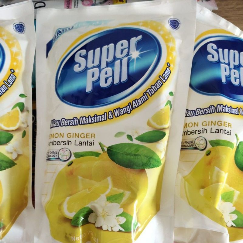 Jual SUPER PELL PEMBERSIH LANTAI LEMON GINGER 770ML | Shopee Indonesia