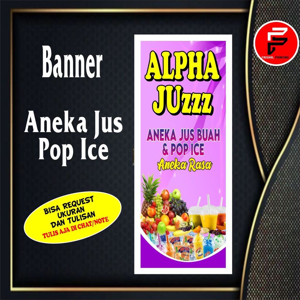 Jual Banner Es Jus / Spanduk Minuman Es Jus / Banner Minuman / Spanduk ...