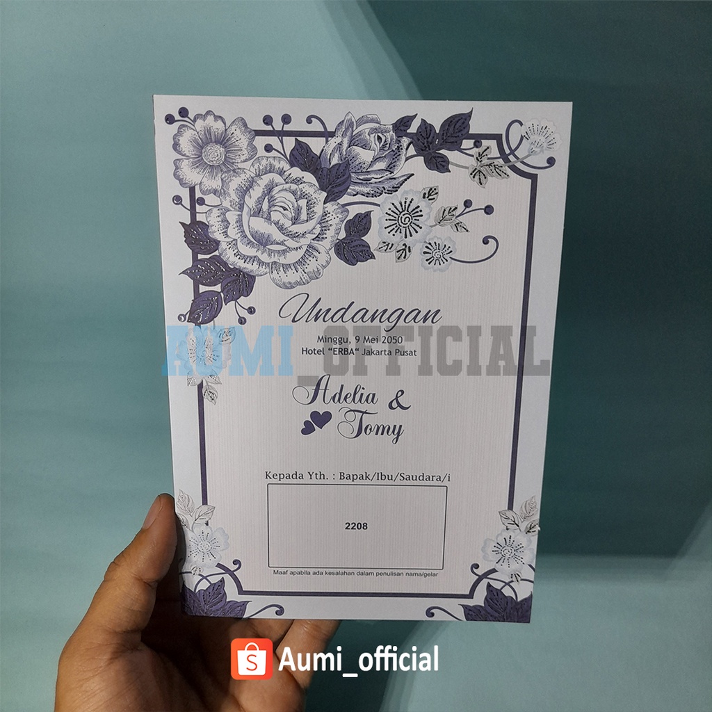 Jual Blangko Undangan Erba 2208 Undangan pernikahan Bisa dicetak ...