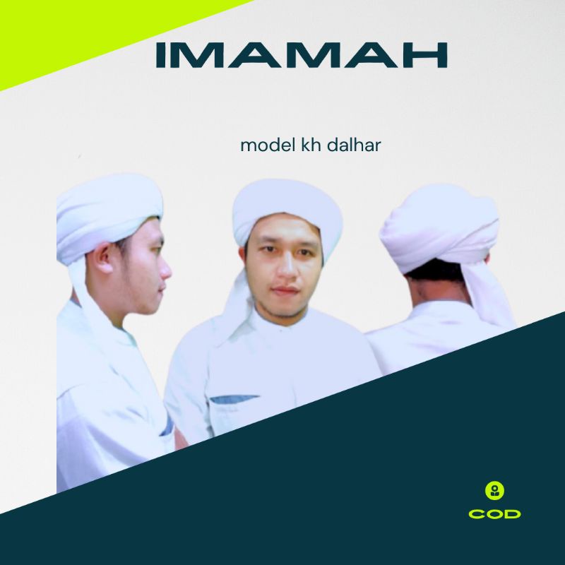 Jual imamah permanen / peci putih / peci imamah kh dalhar / imamah ...