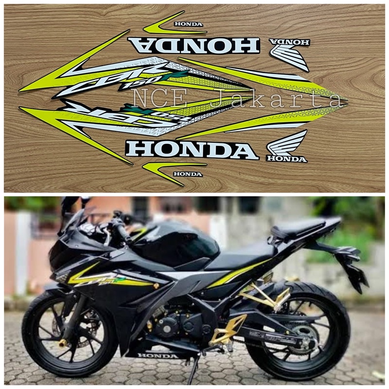Jual STIKER STRIPING CBR 150 R CBR 150R CBR150R 2017 HITAM LIS HIJAU ...