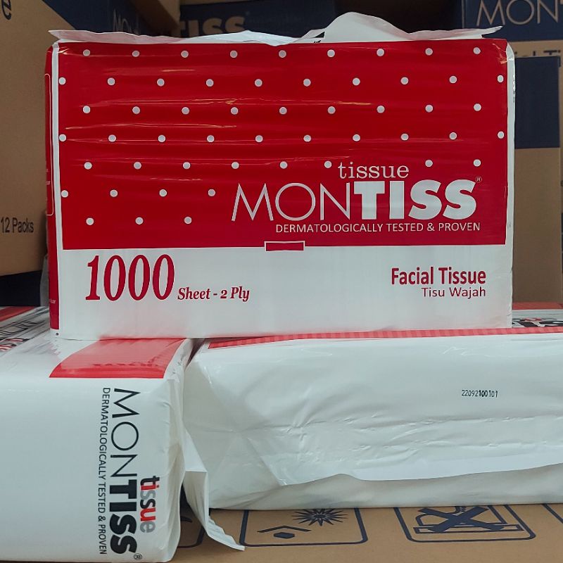 Jual FACIAL TISSUE | TISU WAJAH | MONTISS JUMBO PACK ISI 1000 Sheets 2 ...