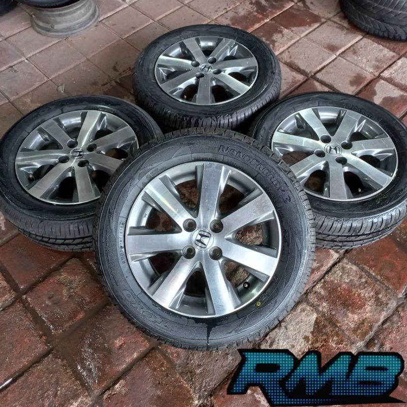 Jual VELG MOBIL BEKAS OEM HONDA FREED R15 PCD 4X100 + BAN TOYO 195/60 ...