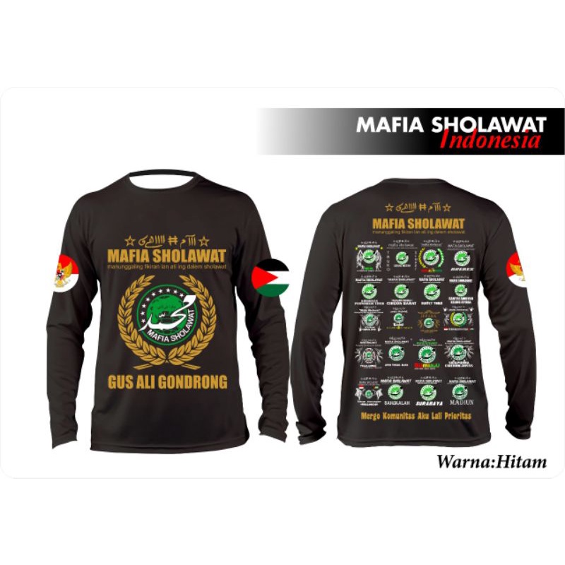 Jual kaos mafia sholawat lengan panjang terbaru/ kaos santri/kaos mafis ...