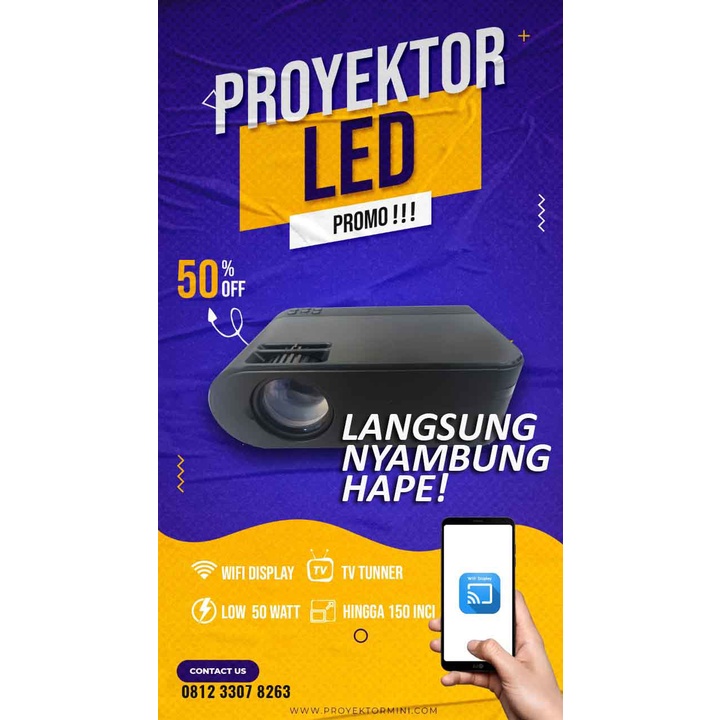Jual Proyektor Mini / Mini Projector Murah!!, Bisa TV dan Wifi Display ...