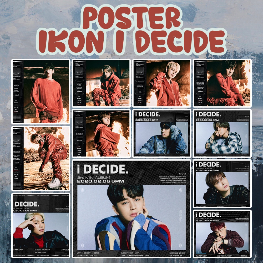 Jual Poster IKON I DECIDE - Poster Kpop A4 A5 A6 Murah (Part B ...