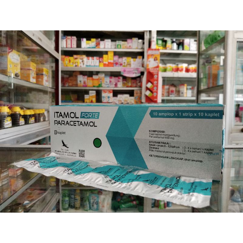 Jual ITAMOL FORTE PARACETAMOL 1 STRIP @10 TABLET - ED 2/2027 | Shopee ...