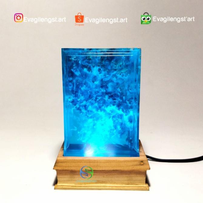 Jual Lampu hias Resin lamp blue trough | Shopee Indonesia
