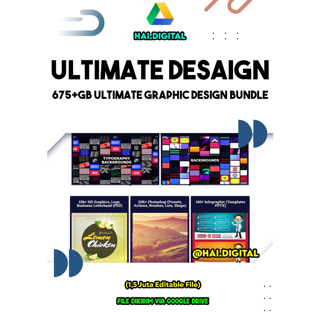Jual 675+ GB Ultimate Graphic Design Bundle (1,5 Juta Editable File) | Shopee Indonesia