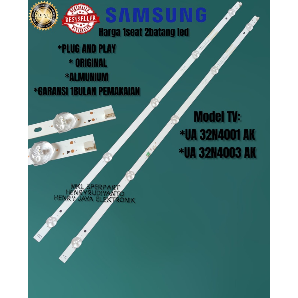 Jual BACKLIGHT TV LED SAMSUNG 32 INC UA32N4001 UA32N4003 AK LAMPU BL 5K 3V UA32N4001AK ...