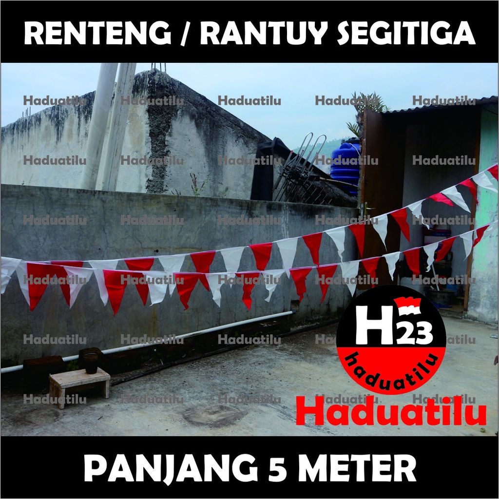 Jual Bendera renteng segitiga rantuy segitiga (5 meter) | Shopee Indonesia