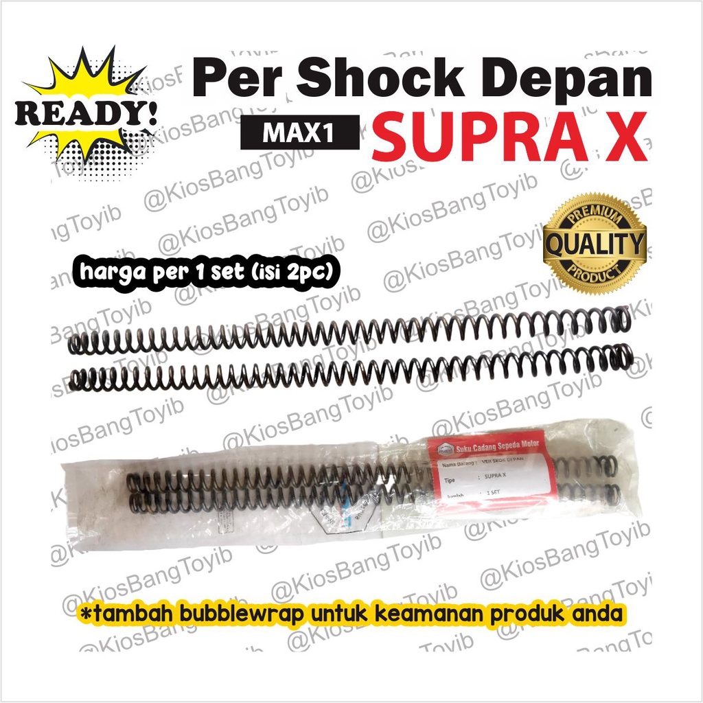 Jual (2pc) Per Ver Shock Skok Depan Honda SUPRA X (MAX1) Panjang 33.5cm ...