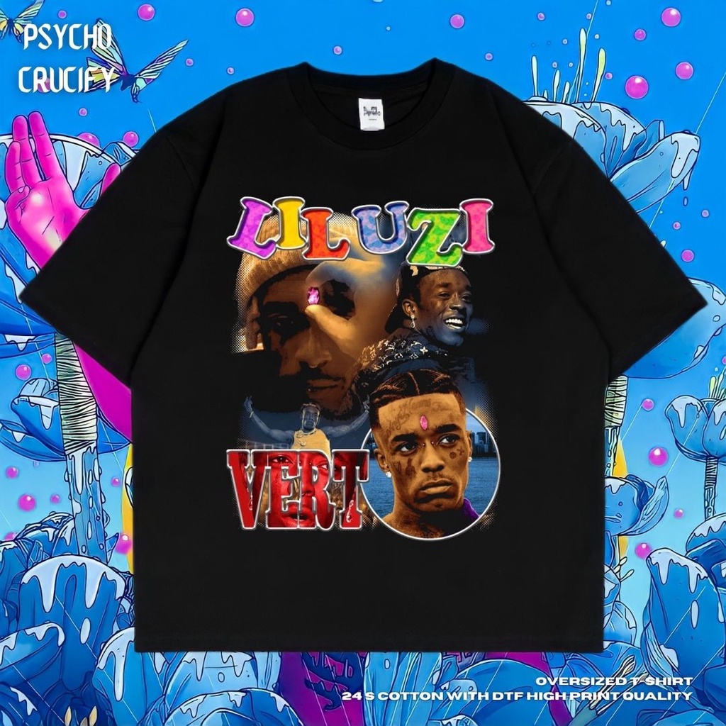 Jual Psycho Crucify "Lil Uzi Vert" Oversized T-Shirt | Black | Dark ...