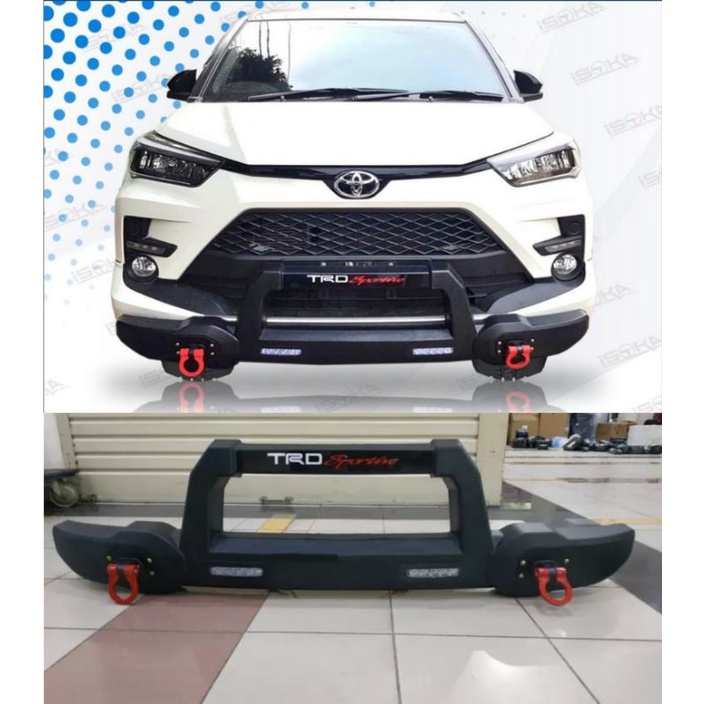 Jual tanduk Toyota Raize Giga Style bumper guard Toyota Raize with LED ...