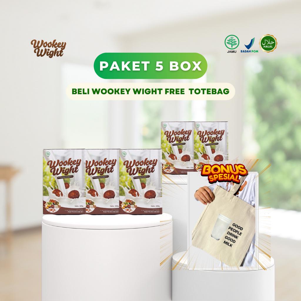 Jual Wookey Weight - Susu Penambah Berat Paket Fit dan Gemuk isi 5 Box Free Totebag | Shopee ...