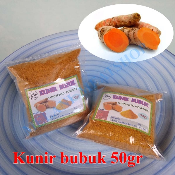 Jual Kunir Bubuk Rempah Bumbu 50gr Turmeric Powder Kemasan Plastik 50 ...