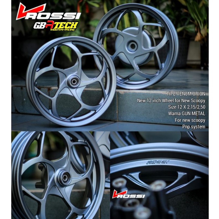 Jual VELG VROSSI VENOM ORION UK 185 215 RING 12 BEAT SCOOPY GENIO VARIO 110 | Shopee Indonesia