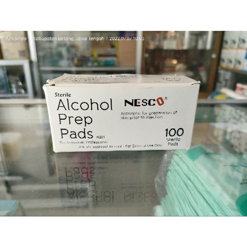 Jual Nesco Swe Alcohol Swab Nesco Kapas Tisu Tissue Alkohol Pad Pads Swabs | Shopee Indonesia