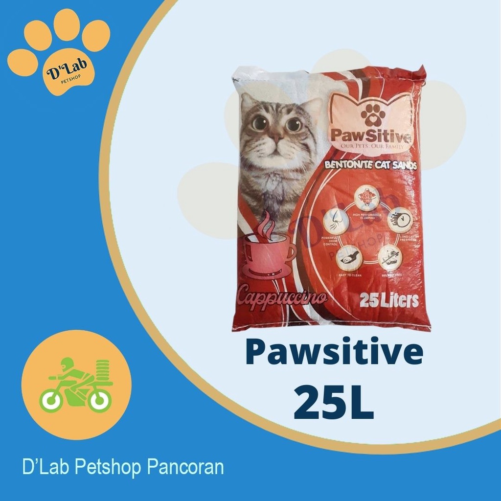 Jual PAWSITIVE 25L pasir kucing gumpal wangi 25 L catsand | Shopee ...
