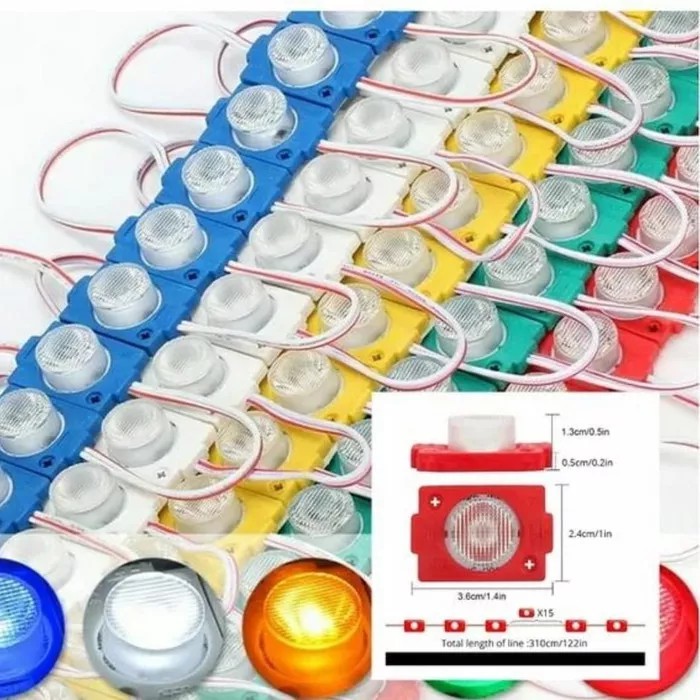 Jual LED LENSA 1MATA 12/24V 3WATT !!! MERAH-BIRU-PUTIH-HIJAU-KUNING ...