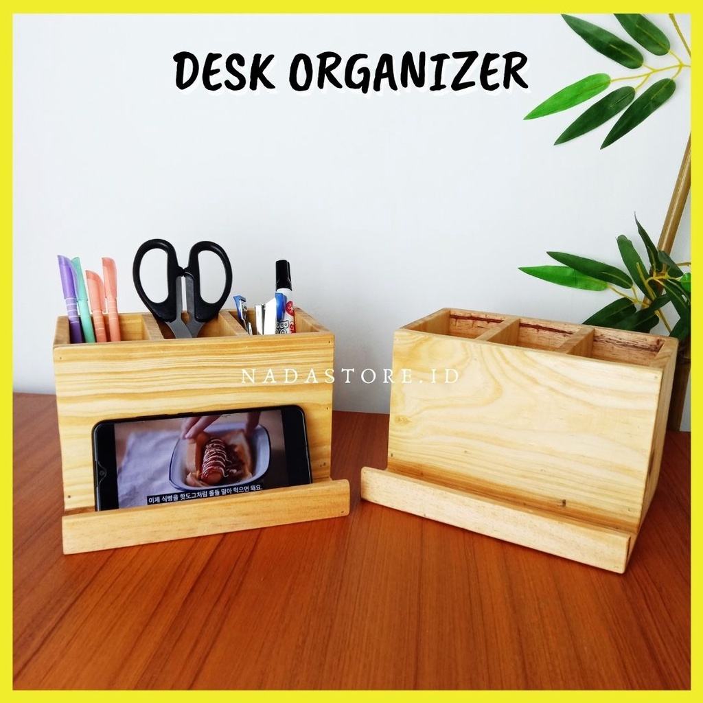 Jual COD - KOTAK STORAGE MEJA DESK ORGANIZER KOTAK PEN HOLDER DAN PHONE ...