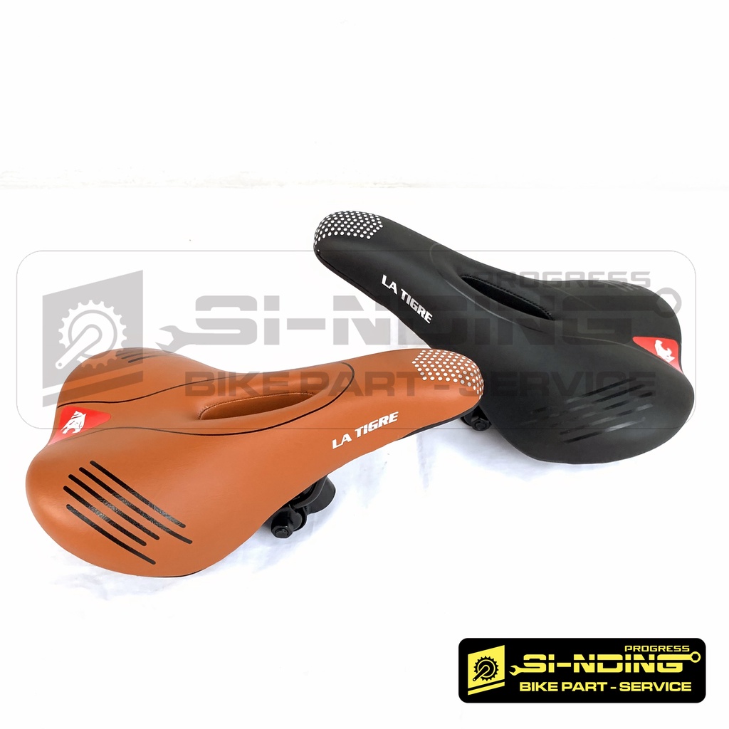 Jual Sedel Saddle Sepeda MTB La Tigre Holo Lubang Tengah Tebal Hitam ...