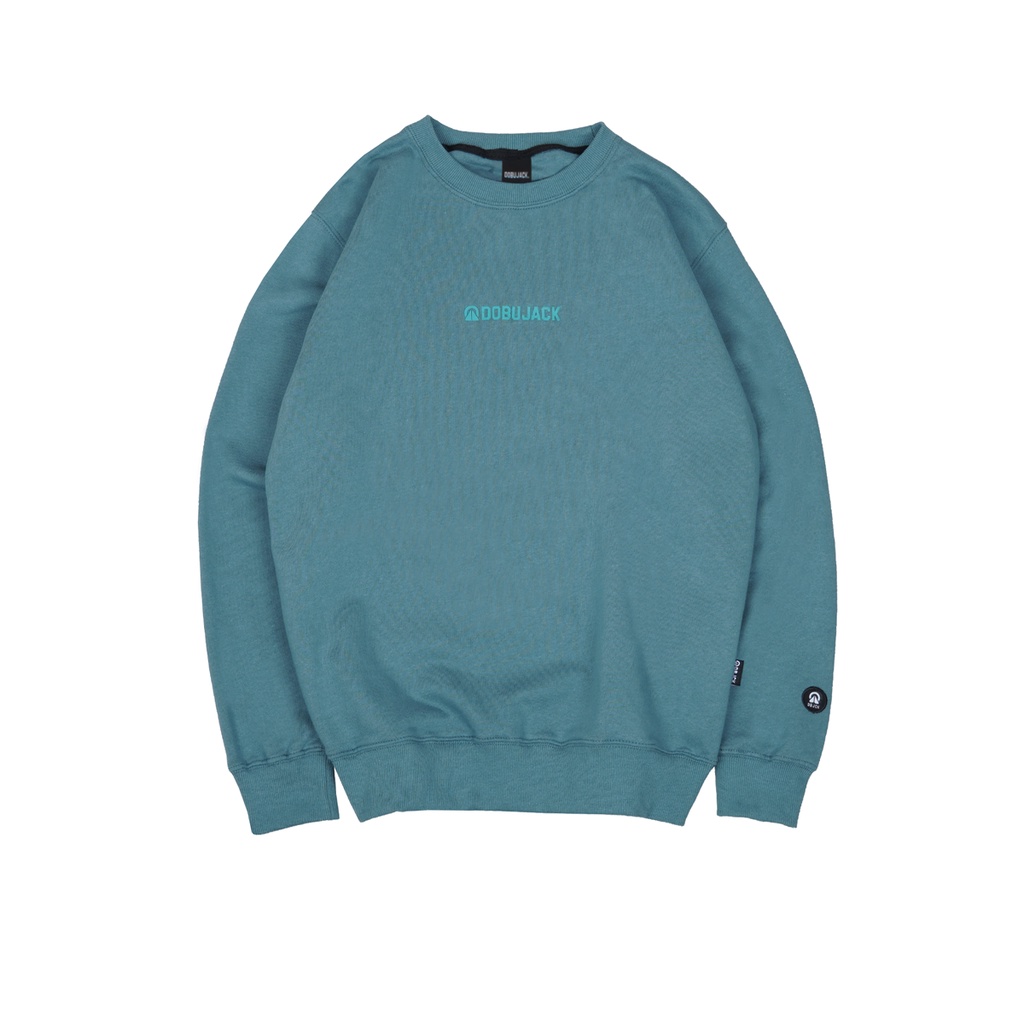 Jual Dobujack Sweater little Logo Blue Stone Crewneck | Shopee Indonesia