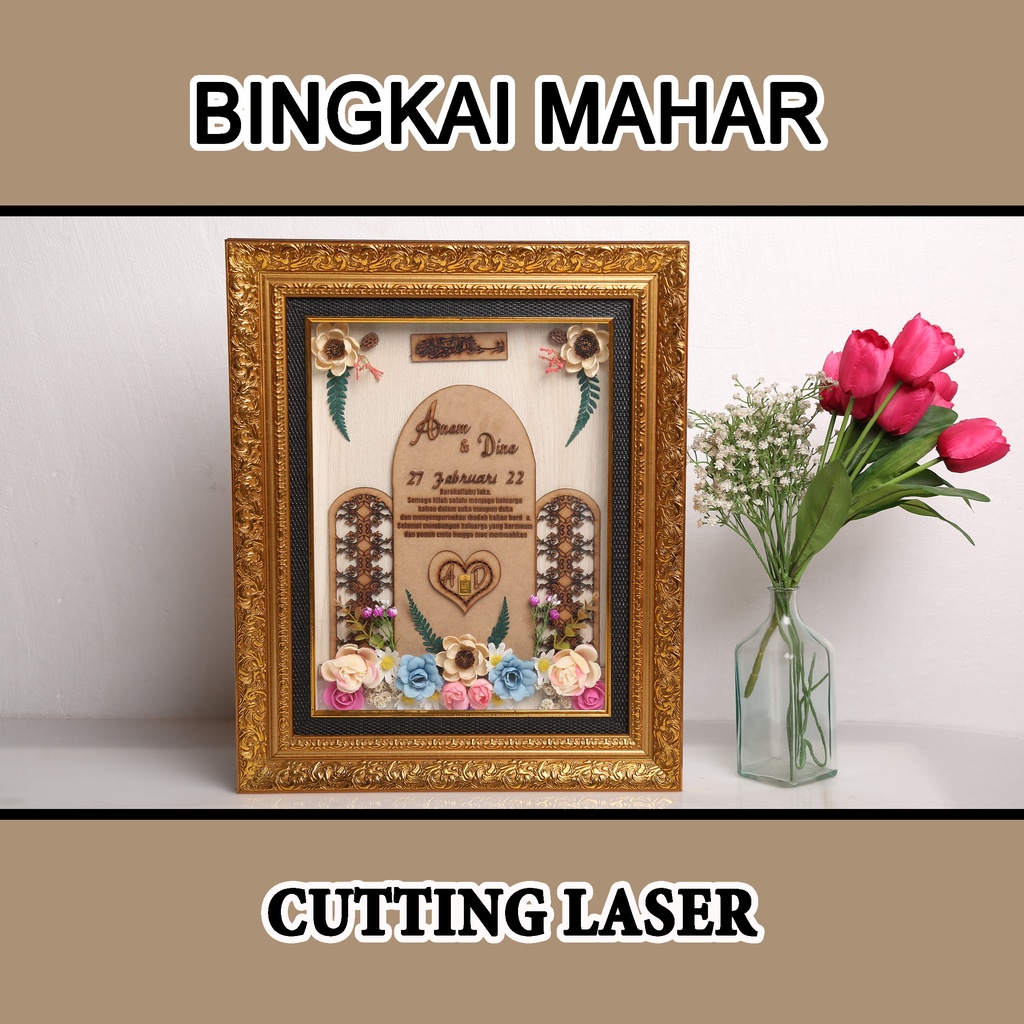 Jual Bingkai Mahar Rustic/Bingkai Mahar 30x40/Bingkai Pernikahan ...
