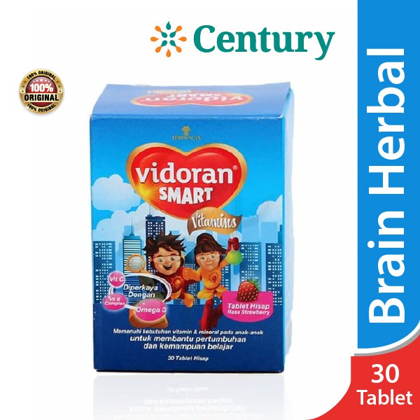 Jual VIDORAN SMART PLUS STRAWBERRY 25'S / VITAMIN ANAK / SUPLEMEN ANAK ...