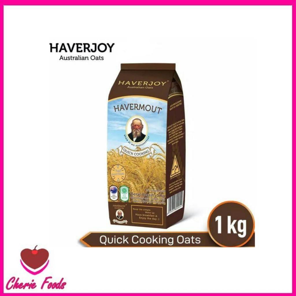 Jual Haverjoy Quick Cook Oatmeal Kemasan Coklat 1kg/ Oatmeal Murah ...