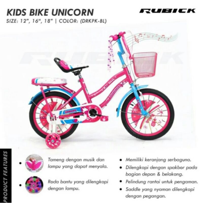 Jual SEPEDA BICYCLE Rubick CTB Unicorn 18 inch | Shopee Indonesia