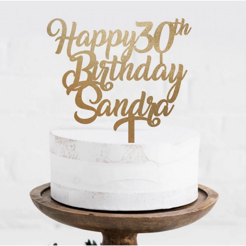 Jual Custom Cake Topper Acrylic Modern | Topper Kue Akrilik Custom ...