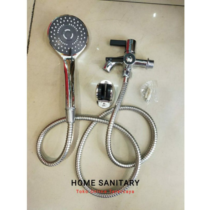 Jual Hand Shower Set Kran Cabang Paket Hand Shower Mandi | Shopee Indonesia