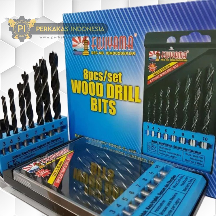 Jual Mata Bor Kayu Fujiyama Set 8 Pcs 3-4-5-6-7-8-9-10 Mm High Quality ...