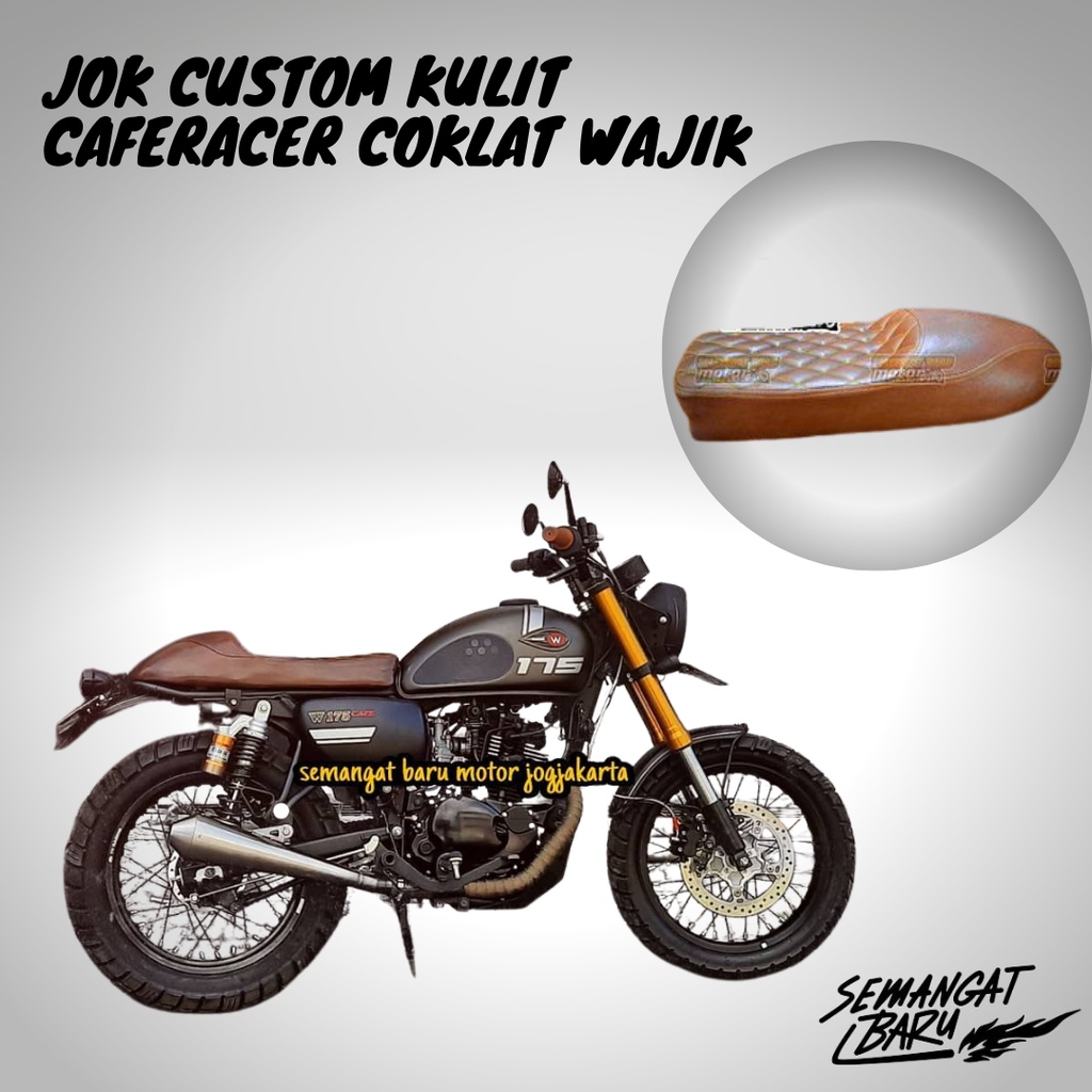 Jual Jok custom kulit caferacer coklat wajik handmade semangat baru ...