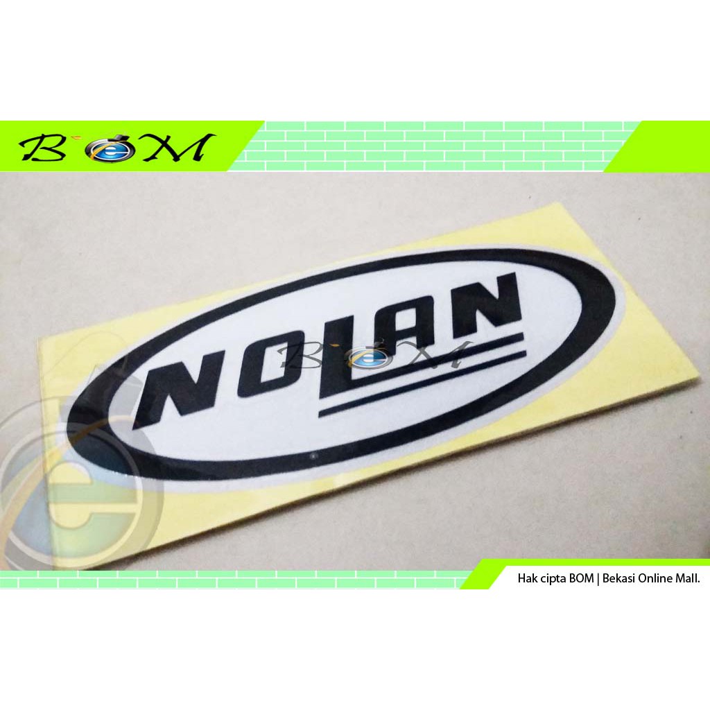 Jual sticker stiker logo lambang tulisan cutting helm helmet nolan ...