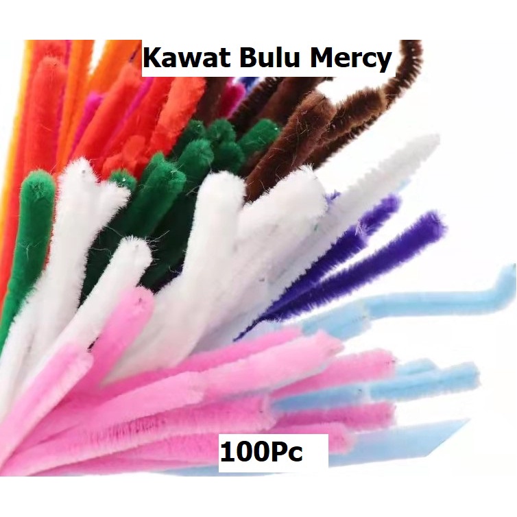 Jual Kawat Bulu Mercy Beludru Pipe Cleaner Prakarya Harga/100Pc ...
