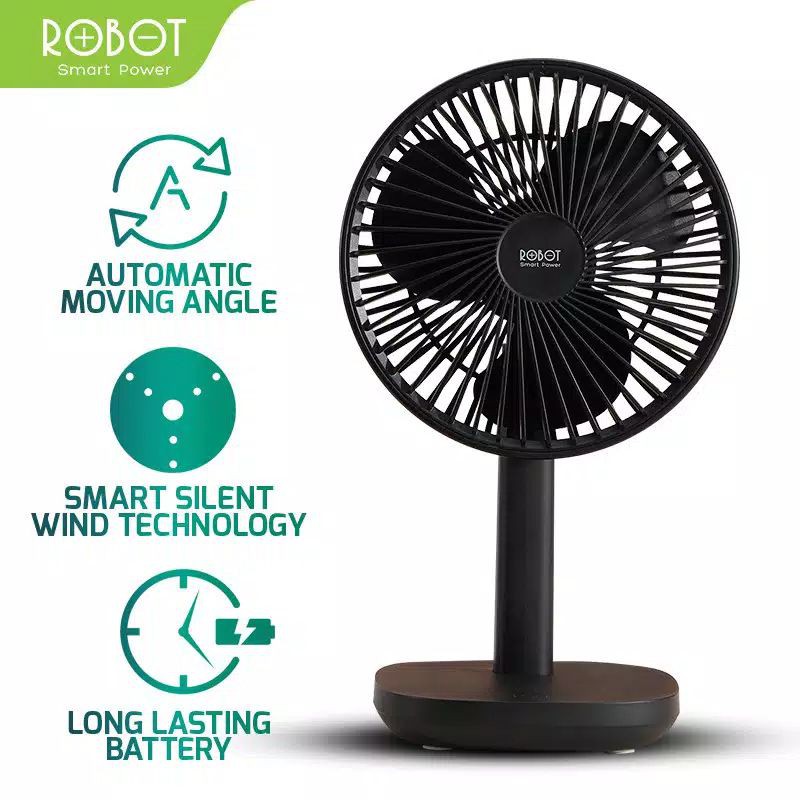 Jual Robot RT-BF12 Oscillating USB Desk Fan 4000mAh | Shopee Indonesia