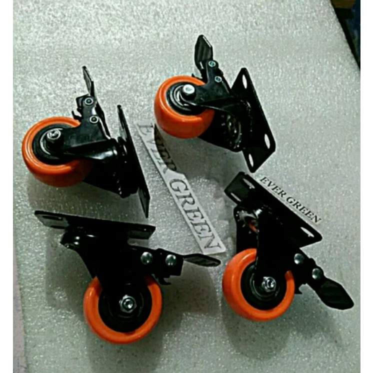 Jual Roda Caster 2" in (1 SET 4 PCS ) MAIN/HIDUP pakai REM Taiwan with ...