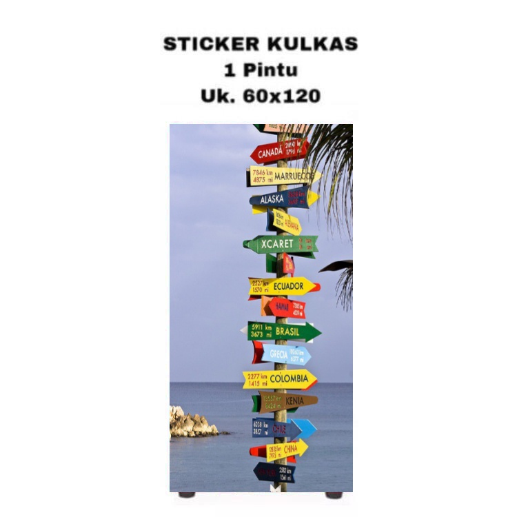 Jual Sticker Kulkas 1 Pintu Motif America's Sign Board | Shopee Indonesia