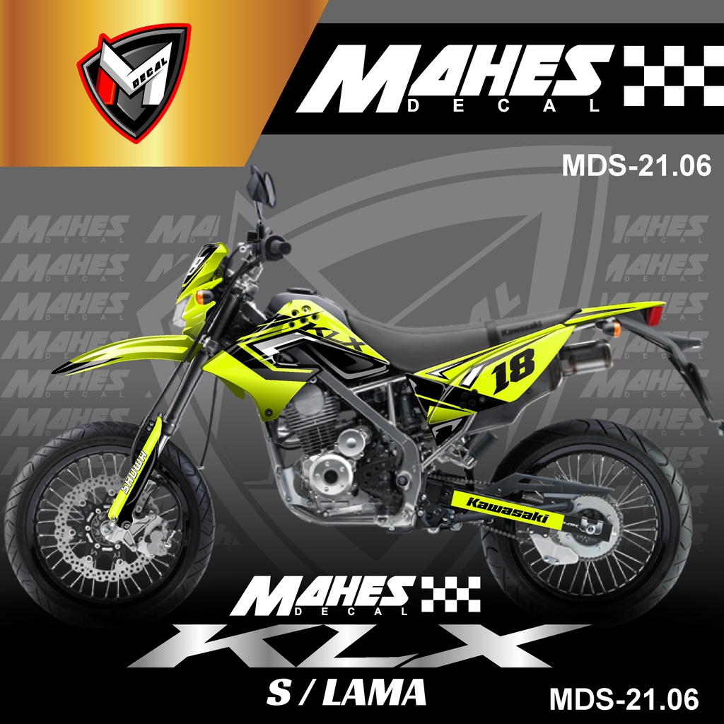Jual Decal Sticker KLX 150 S / L Fullbody Custom Desain Kode MD 21.06 ...