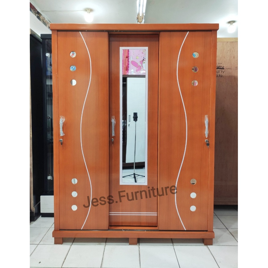 Jual Lemari Baju 3 Pintu Lemari Pakaian 3 Pintu Sliding Lemari